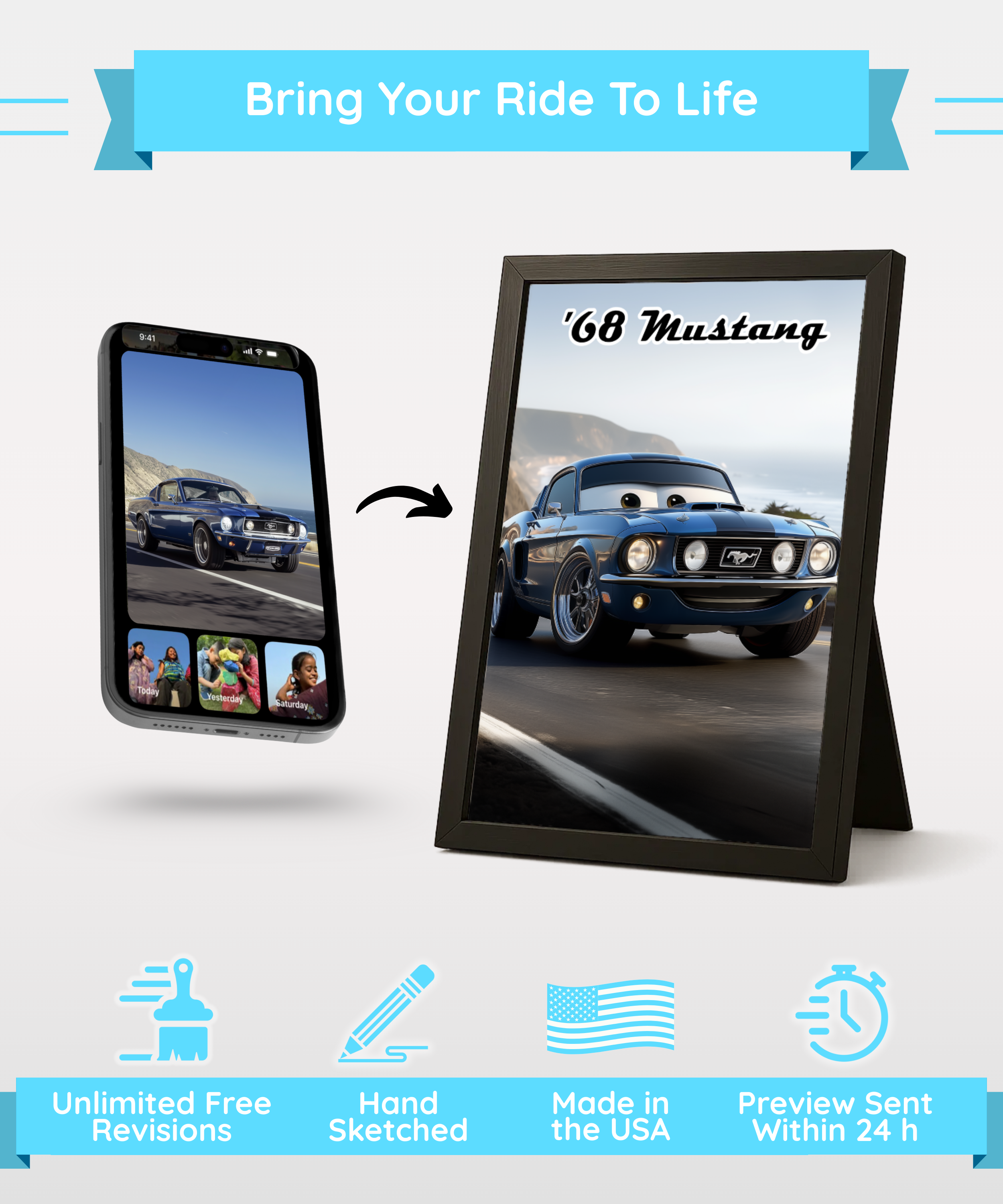 Custom Car Picture Frame | The Dream Frames